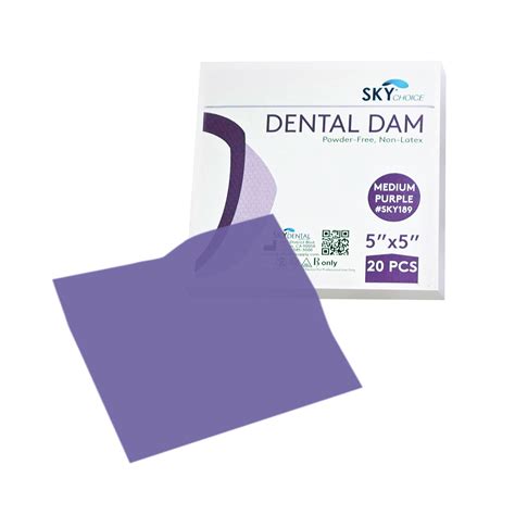 Dental Dam Non Latex Mint Flavored Medium Purple Sky Choice