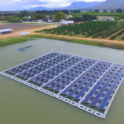 Agricultural Floating Photovoltaic System Installed On A Cooler