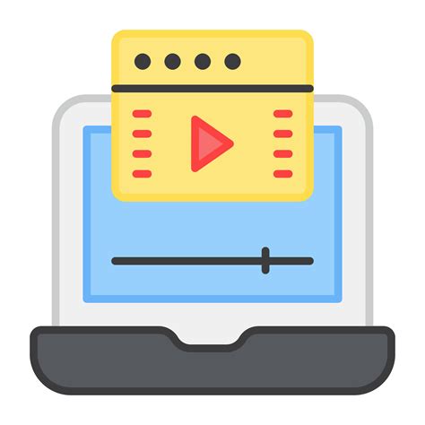 A Flat Design Icon Of Web Video Vector Art At Vecteezy