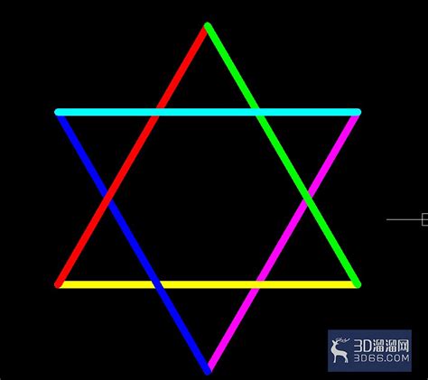 cad中怎么快速画六芒星？ 3d溜溜网