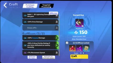 Torchlight Infinite Prototype Production Crafting