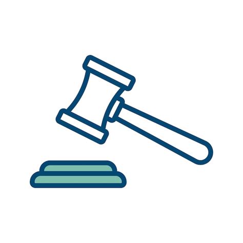 Premium Vector | Hammer of justice icon vector design template in white background