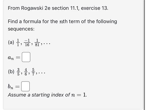 Solved From Rogawski 2e Section 11 1 ﻿exercise 13 Find A