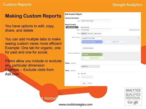 Google Analytics Custom Reports PPT