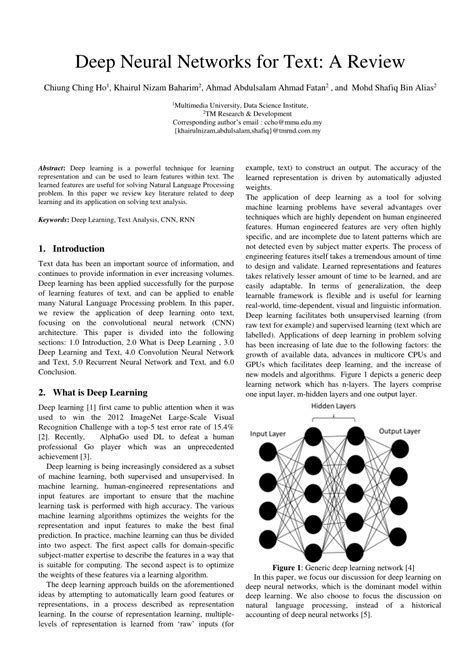 Pdf Deep Neural Networks For Text A Review