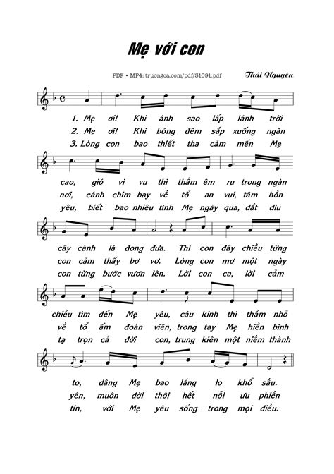 Sheet M V I Con Pdf Th I Nguy N L I H P M N T Nh C