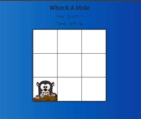 Github Anushh23whac A Mole Game Whac A Mole Is A Fun Game Points Are Scored By Whacking