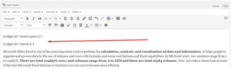 How To Add A Widget At The Top Of Each Page Or Post In Wordpress