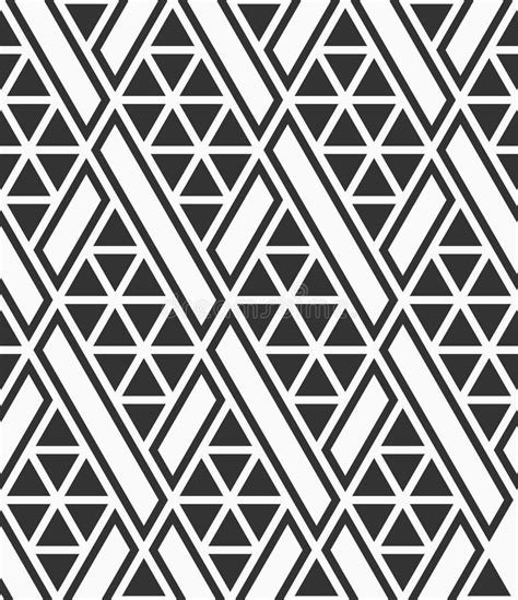 Vector Seamless Pattern Polygonal Trellis On The Base Of Triangular Grid Stock Illustration