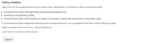 Getting The Policy Violation On Facebook Audience Network Radmob