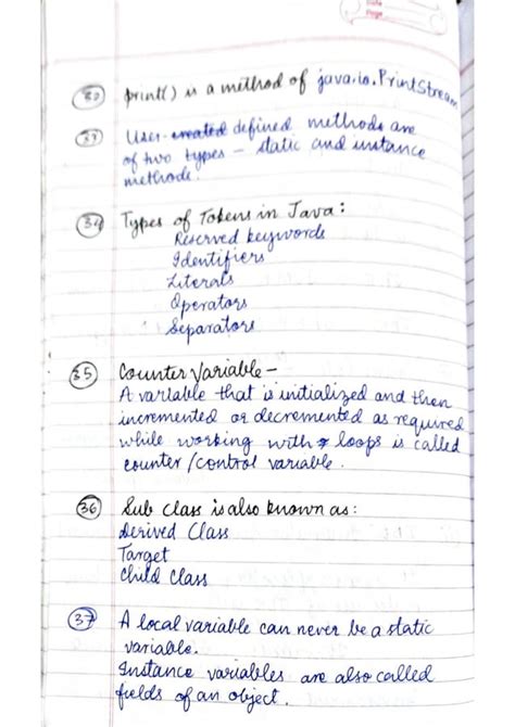 Icse Computer Applications Class X Handwritten Notes Pdf