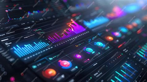 Colorful Dashboard With Various Data Visualizations Charts And Graphs