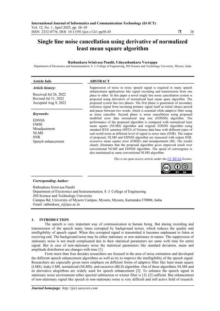 a noise reduction method based on lms adaptive fil pdf