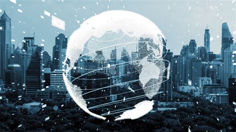 Global Connection And The Internet Network Alteration In Smart City Stock Image Image Of Grid