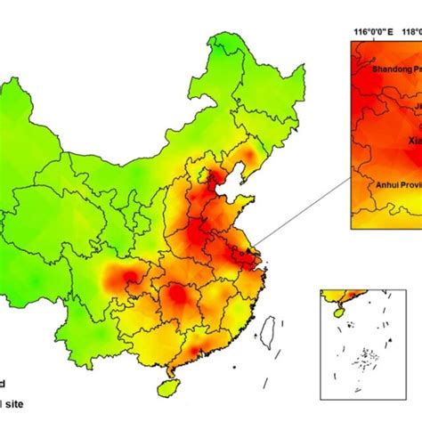 Spatial Distribution Of Atmospheric Inorganic Nitrogen Wet Deposition