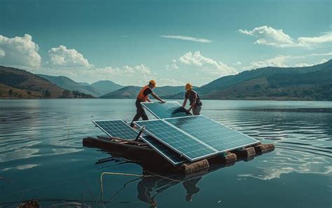 Premium Photo Floating Solar Panels