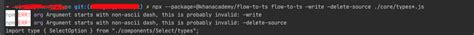 npm err arg argument starts with non ascii dash this is probably