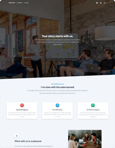 static web page template