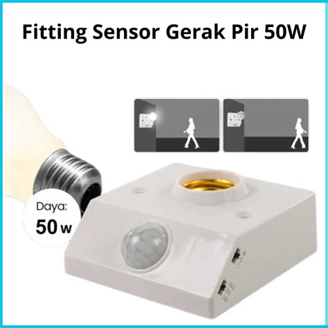 Cod Cepat Fitting Lampu Otomatis Sensor Gerak Delay Motion Light Holder E27 Adapter Infrared