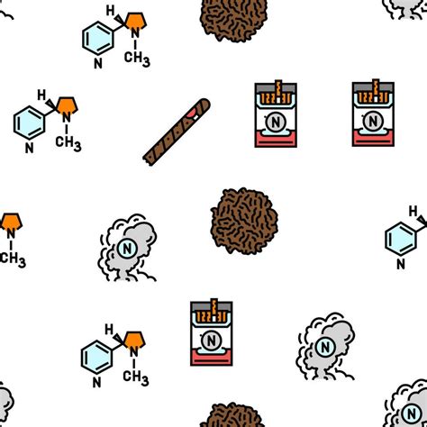 Nicotine Cigarette Tobacco Smoke Vector Seamless Pattern 23245771 Vector Art At Vecteezy