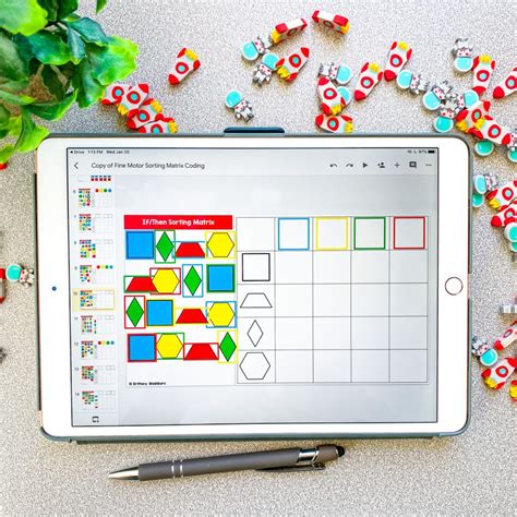 Sorting Matrix Coding Fine Motor
