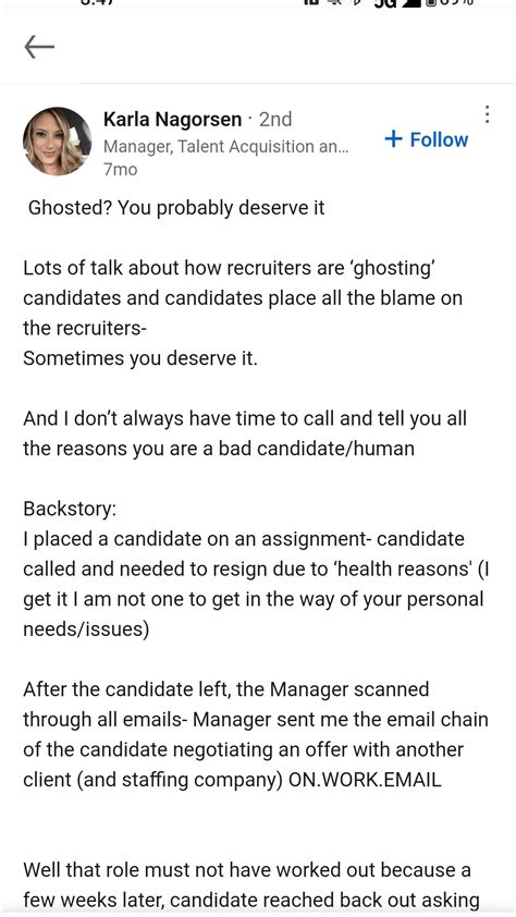 Cant Imagine Why Recruiters Have A Bad Reputation Rlinkedinlunatics