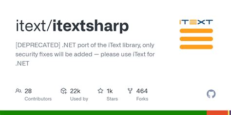 Github Itextitextsharp Deprecated Net Port Of The Itext Library