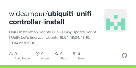 github widcampur ubiquiti unifi controller install unifi