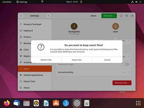 how to delete a user in linux