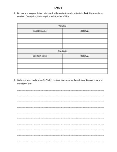 Cie Computer Science 0478 Paper 2 Pre Release Material 2019 Special Workbook Teaching Resources