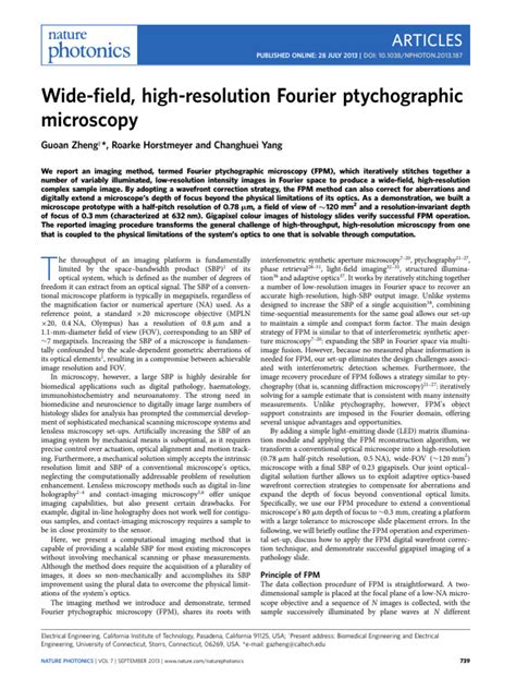 13fourierptychographyreadingwide Field High Resolution Fourier