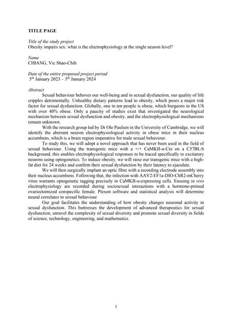 Obesity Impairs Sex What Is The Electrophysiology At The Single Neuron