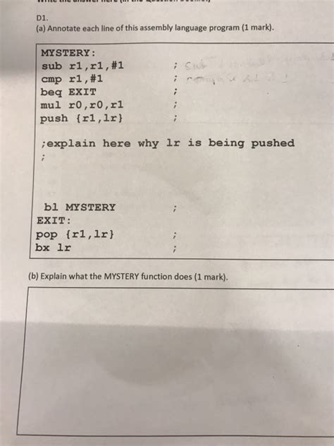 solved a annotate each line of this assembly language