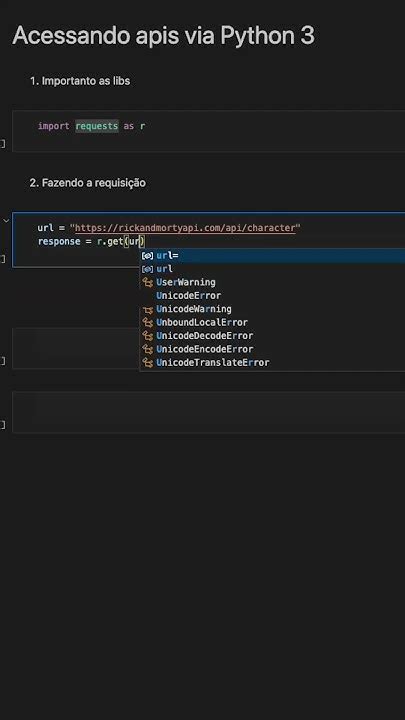 aprenda requisição via api com python shorts python tutorial diy