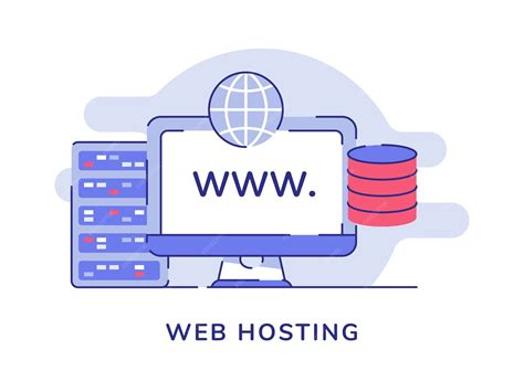 Premium Vector Web Hosting Concept Computer Server Database Storage