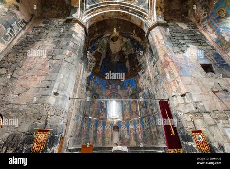 Interior And Frescoes Of Akhtala Monastery Armenian Church Medieval