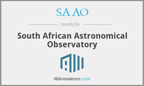 What Does Saao Stand For