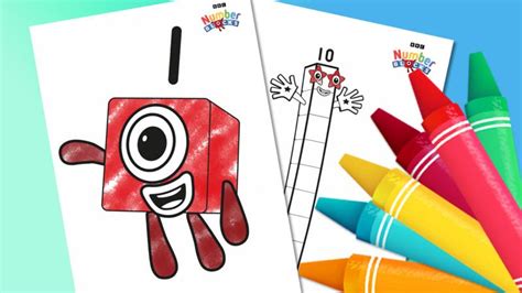 Numberblocks One To Ten Colouring Sheets Cbeebies
