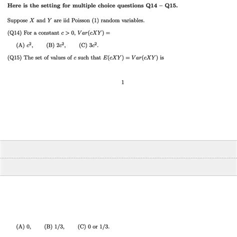 solved here is the setting for multiple choice questions q14 q15