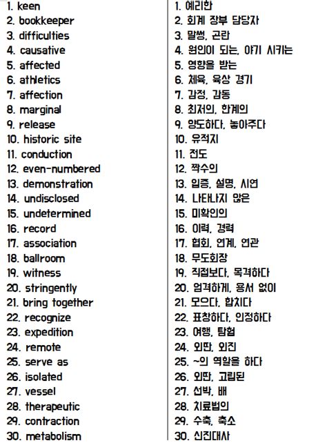 토익 빈출 단어 토익 영단어장 모음 Pdf 이미지 한글파일 버전 네이버 블로그