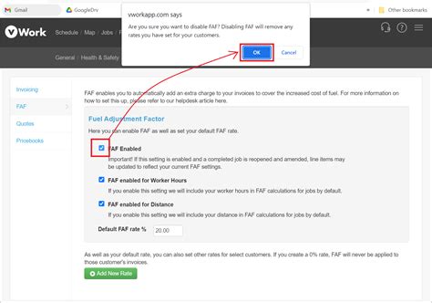 Enable FAF And Configure The FAF Settings VWork Support