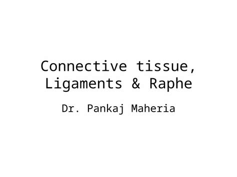 Ppt Connective Tissue Ligaments And Raphe Dokumen Tips