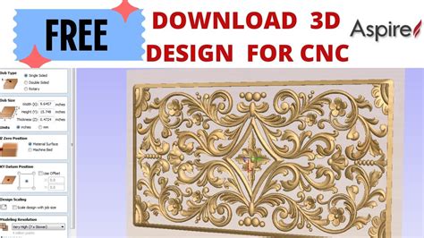 Free Download Cnc D Design Aspire Files Wood Carving YouTube