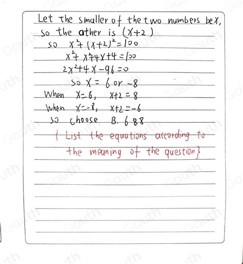 solved 6 one number is 2 greater than another number if the sum of