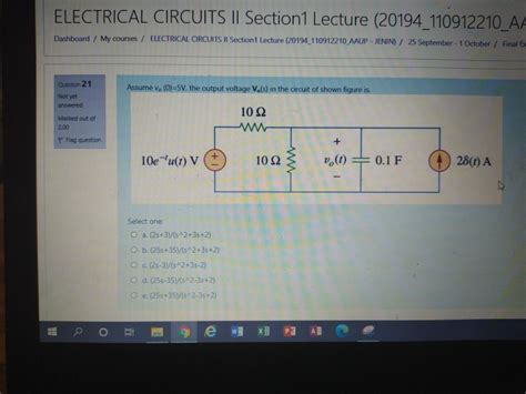 Solved ELECTRICAL CIRCUITS Section Lecture Chegg