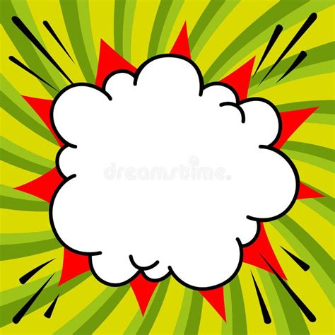 Pop Art Styled Speech Bubble Template for Your Design. Comics Pop-art Style Empty Bang Shape on ...