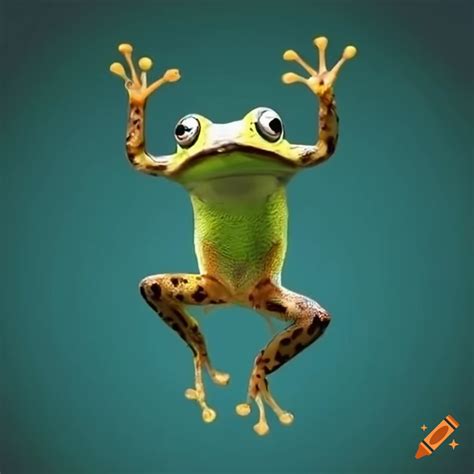 Big Eyed Frog Jumping