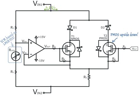 Mosfet Power Stage For Vcr Voltage Controlled Resistor Electrical