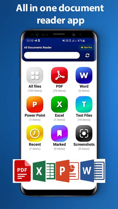 android 용 reading documents excel pdf 다운로드