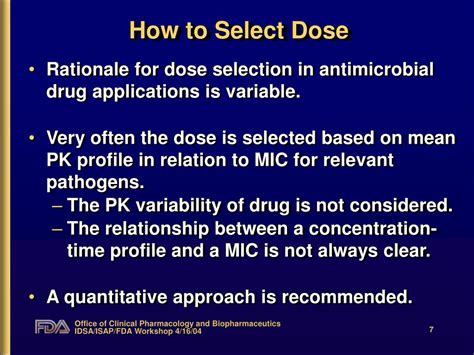 PPT Improvement In Dose Selection FDA Perspective PowerPoint Presentation ID 275876